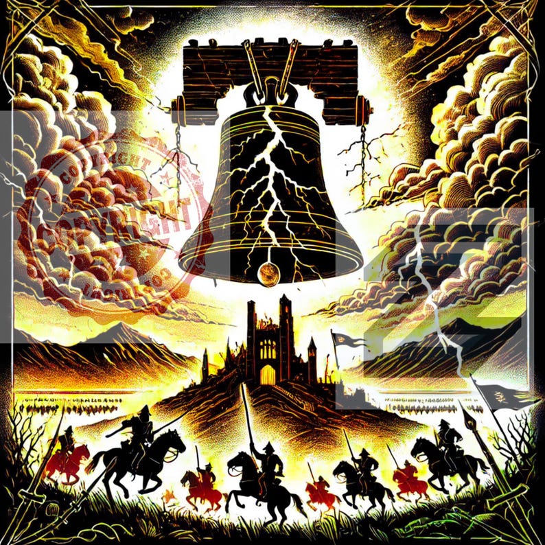 The Bell of Reckoning: Gothic Fantasy Digital Art Print - Artwork ...