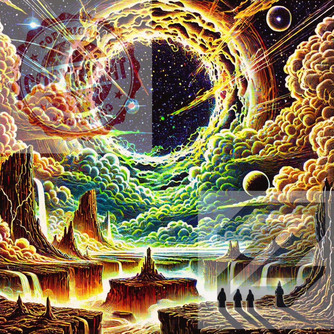 Celestial Abyss: Surreal Cosmic Landscape Digital Art - High-resolution Download Featuring a ...