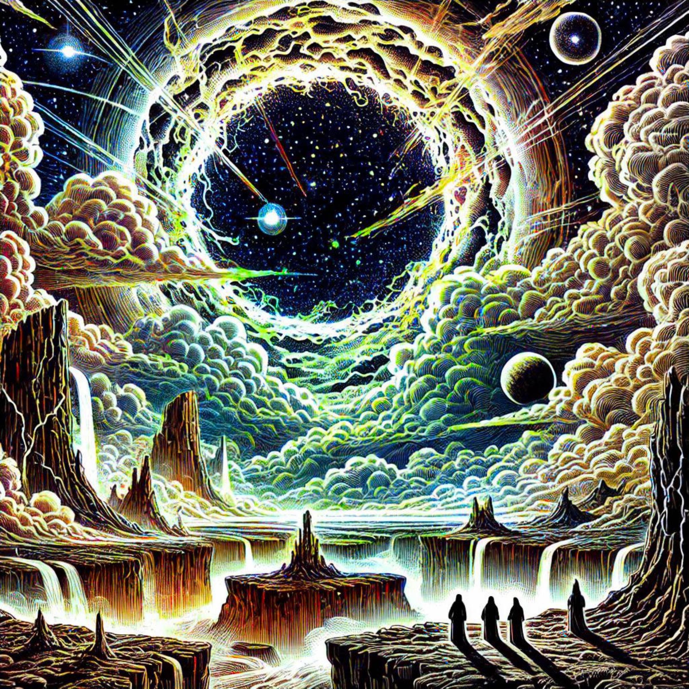 Celestial Abyss: Surreal Cosmic Landscape Digital Art - High-resolution ...