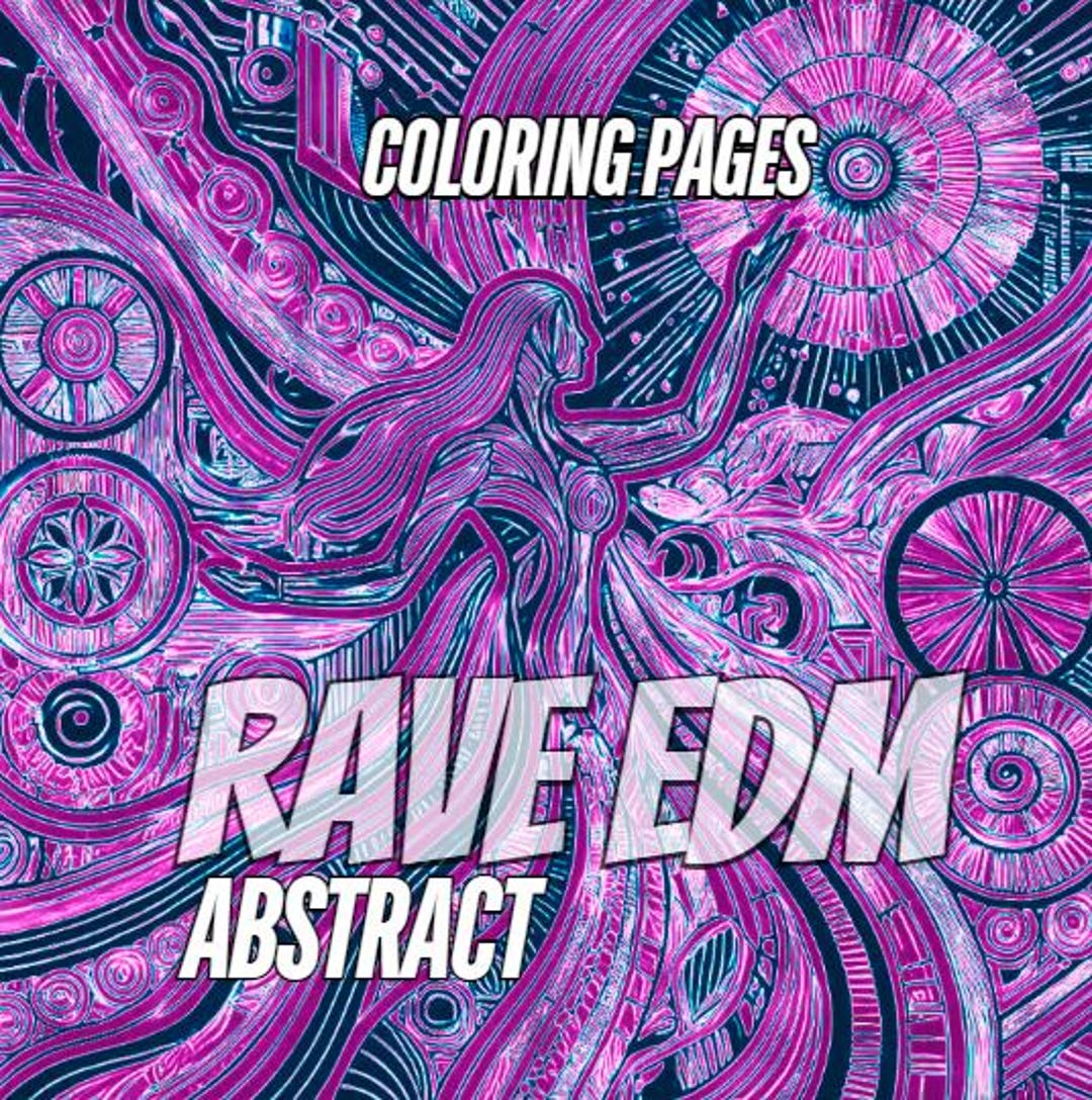 Neon Beats: A Rave EDM Abstract Coloring Experience, A Psychedelic ...