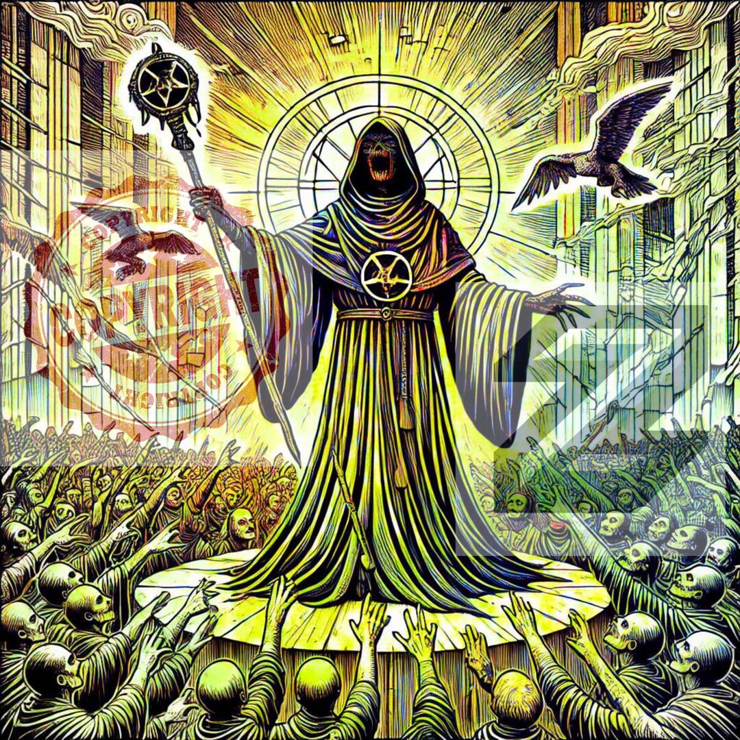 Dark Cult Leader: Gothic Apocalypse Digital Art Print - High-resolution ...