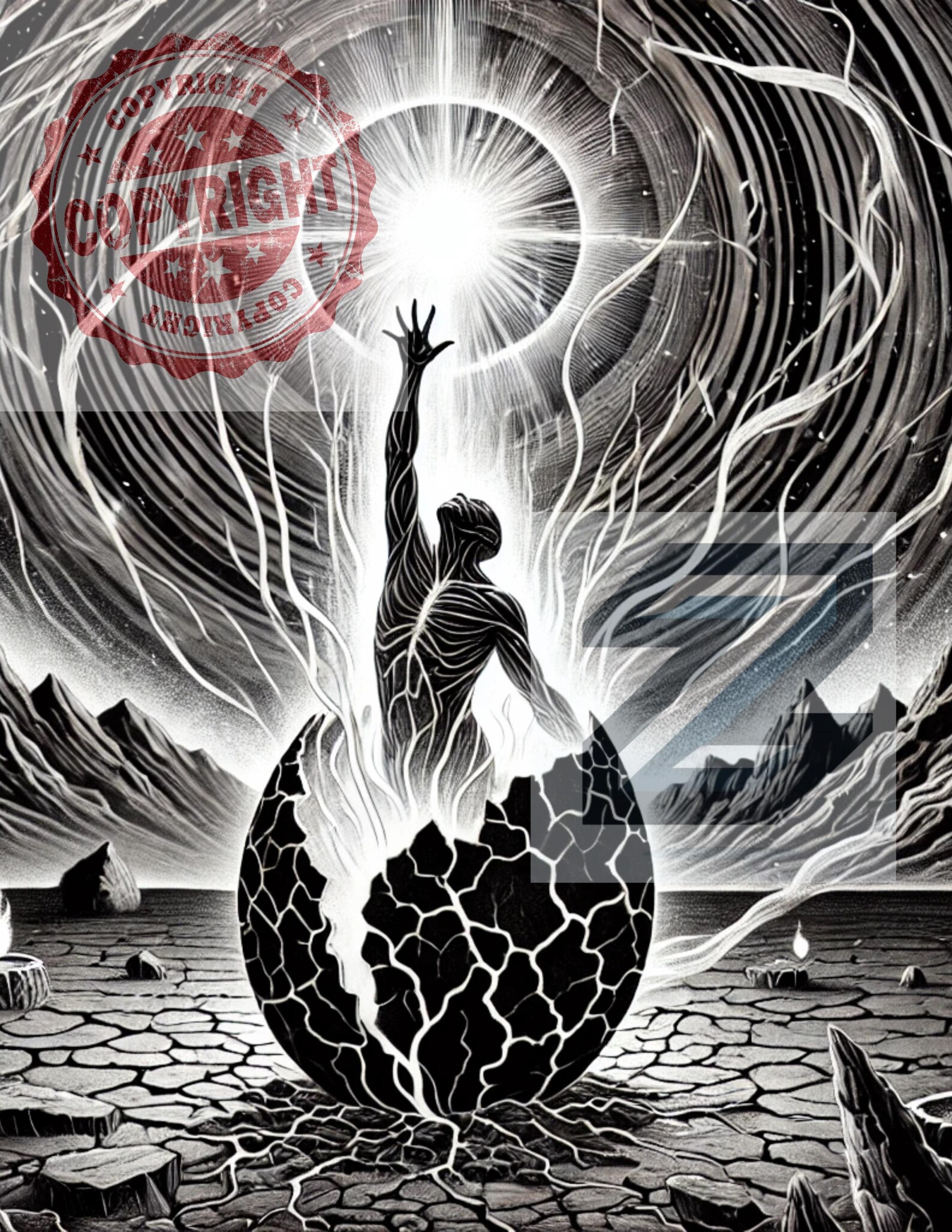 Cosmic Rebirth: Surreal Awakening Digital Art - High-resolution ...