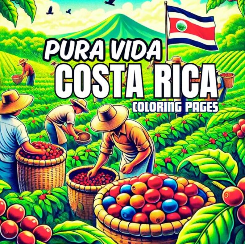 Pura Vida Costa Rica Coloring Pages: Nature and Culture to Color and ...