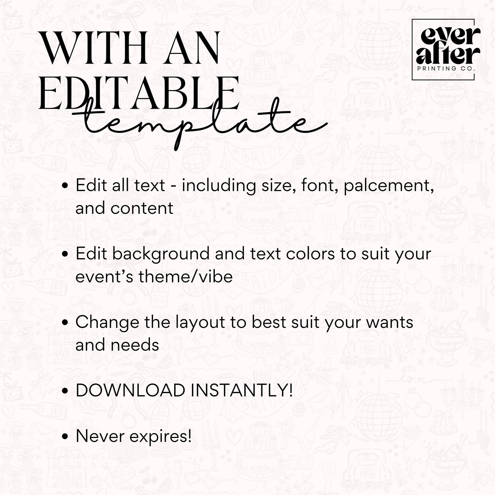 Editable Save the Date Template: Minimalist Photo Card, Two-sided ...
