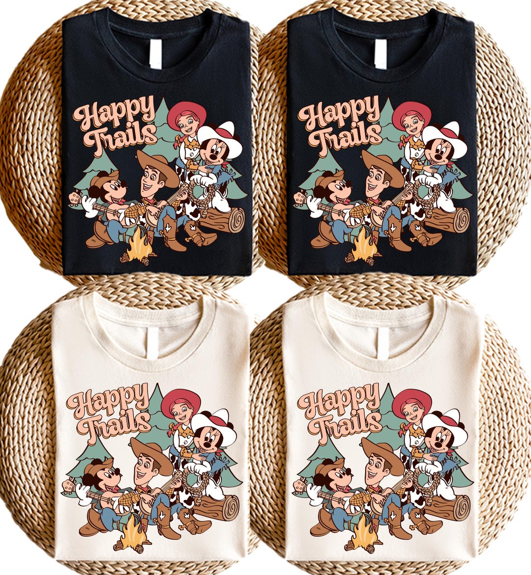 Happy Trails Cartoon Characters Shirt, Graphic Tee, Unique Gift, Unisex ...