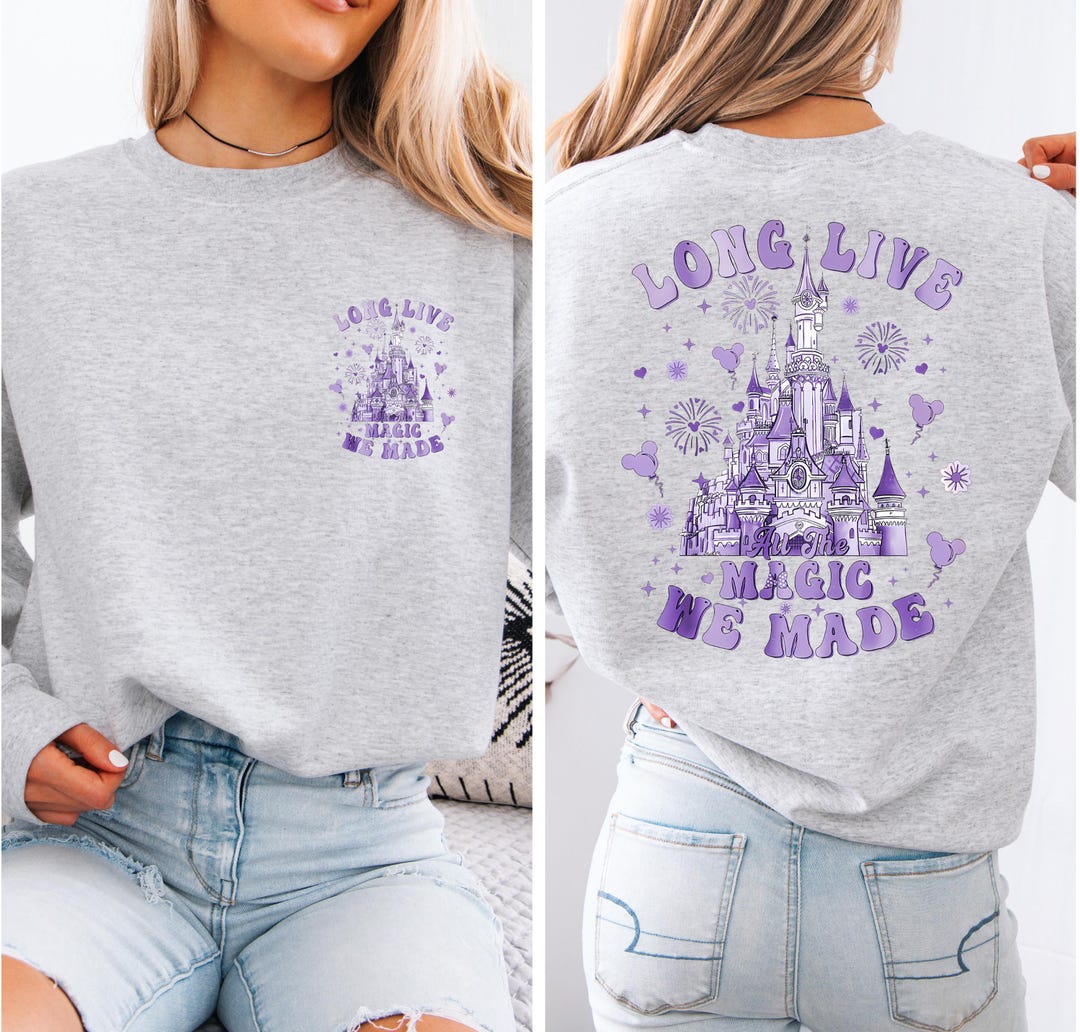Long Live the Magic We Made Shirt disney Castle Graphic Tee Purple ...
