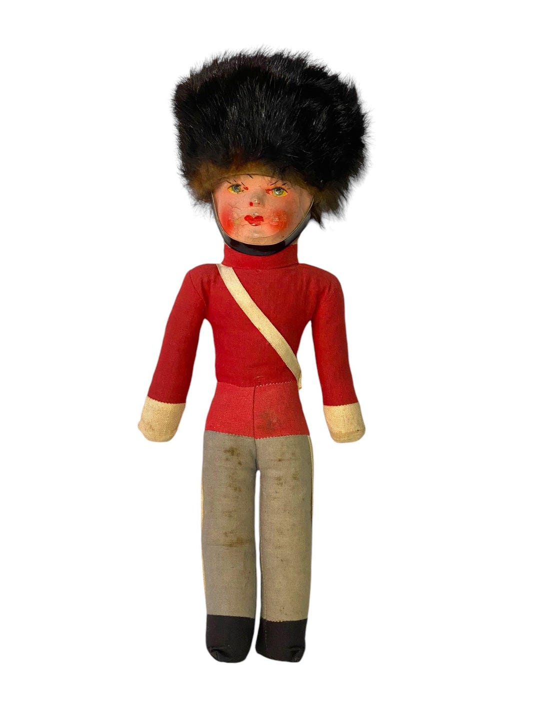 1930s/40s British Guard Doll Hand-painted Face, Removable Fur Cap, 30s ...
