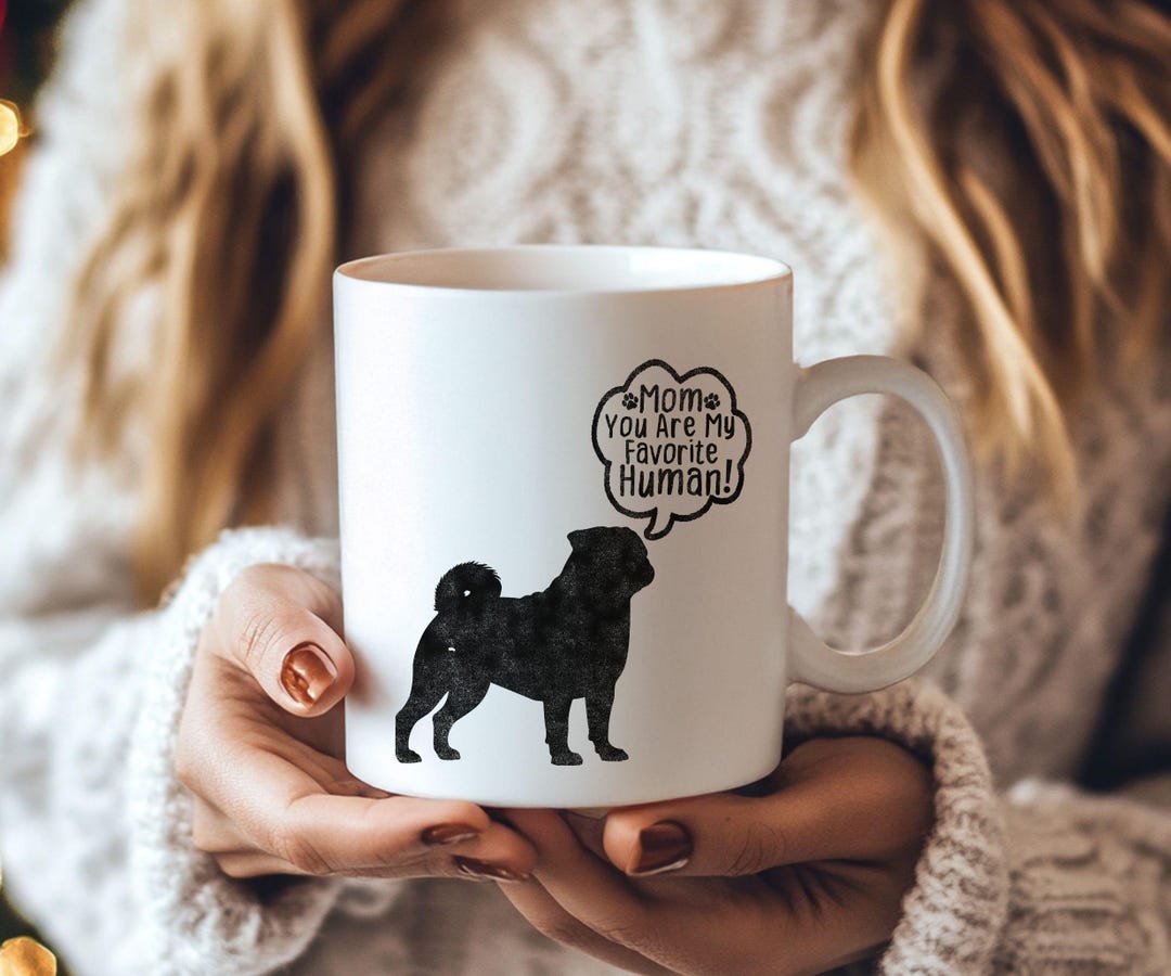 Mother's Day Personalized Pug Mug, Custom Pug Mom Mug, Pug Lover Coffee ...