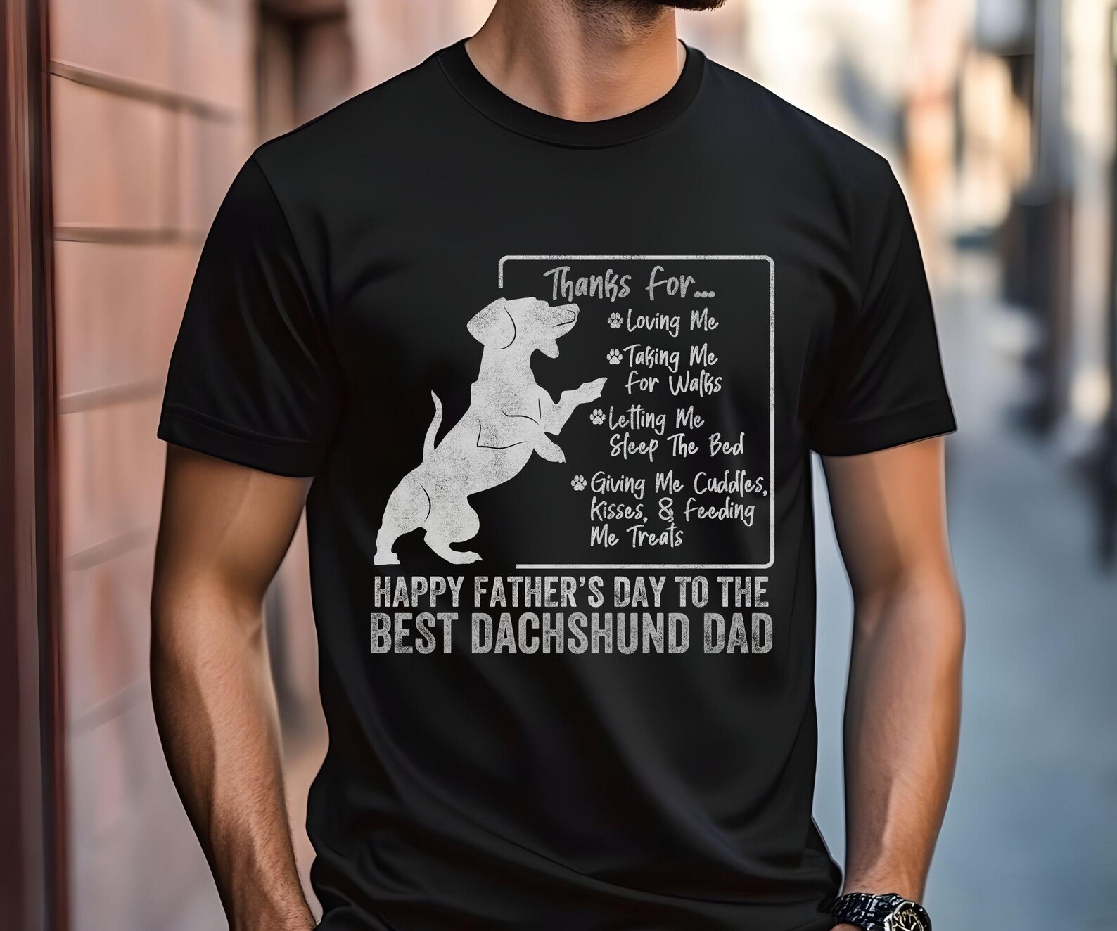 Father's Day Doxie Dad Shirt, Dachshund Dog Dad Gift, Funny Sausage Dog ...