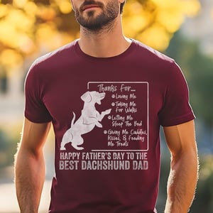 Father's Day Doxie Dad Shirt, Dachshund Dog Dad Gift, Funny Sausage Dog ...