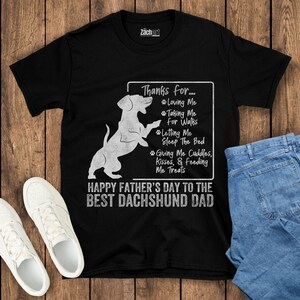 Father's Day Doxie Dad Shirt, Dachshund Dog Dad Gift, Funny Sausage Dog ...