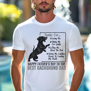 Father's Day Doxie Dad Shirt, Dachshund Dog Dad Gift, Funny Sausage Dog ...