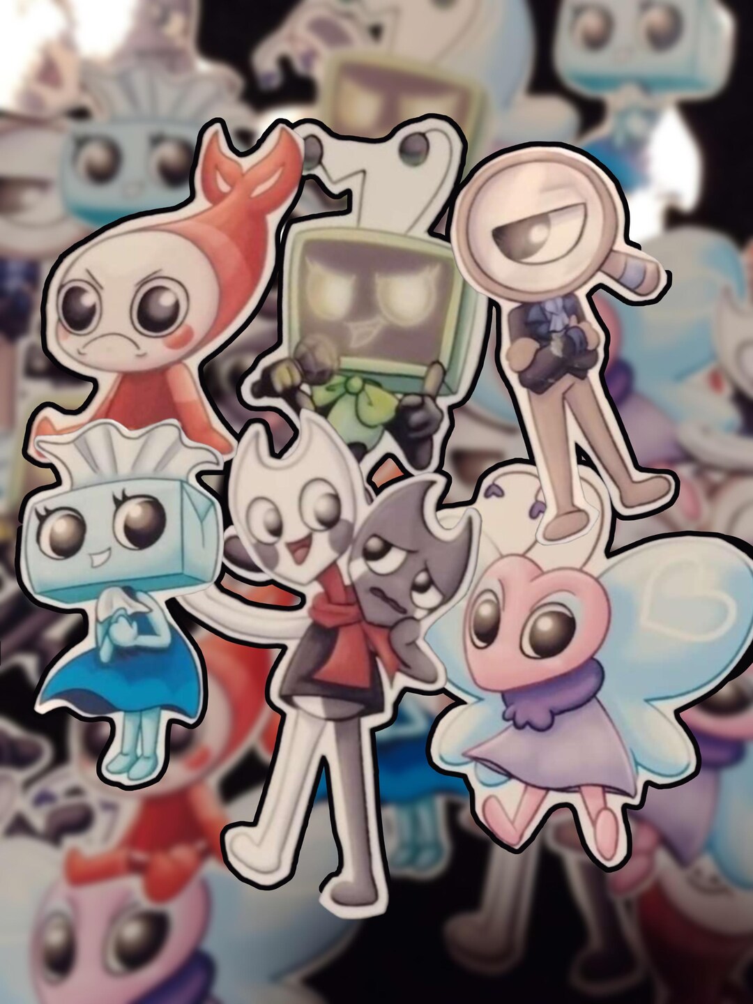 Dandys World Stickers | Handcut, Hand Drawn Stickers | Shrimpo, Flutter ...