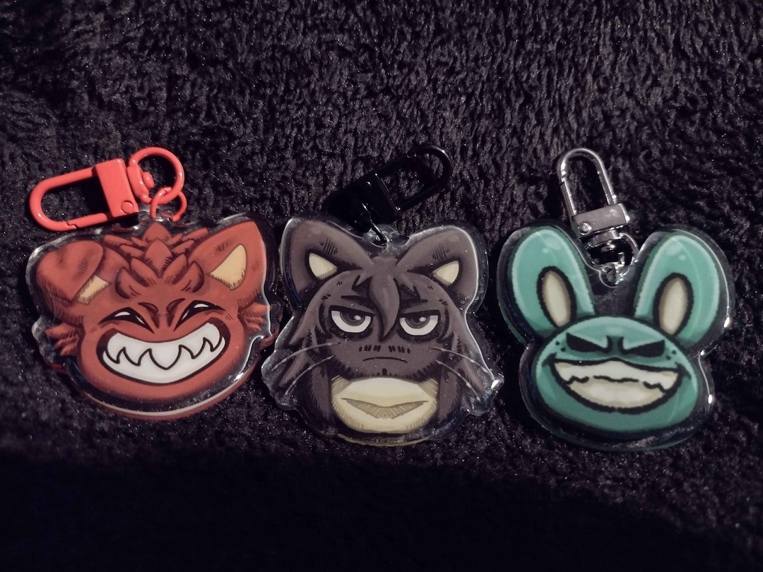 Hero Animals Keychains | MHA, Bunny Deku, Dog Kirishima, Cat Aizawa - Etsy
