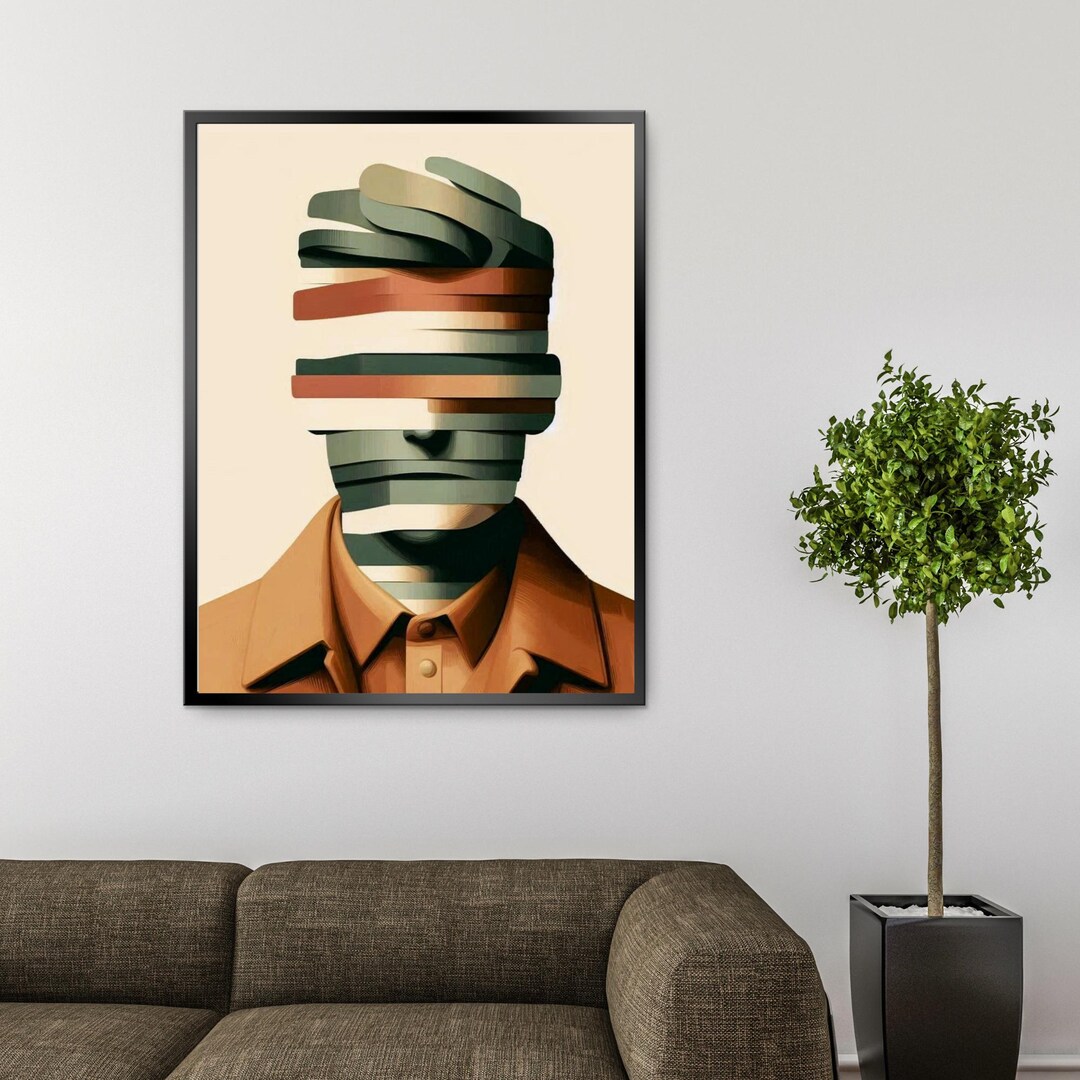 Creative Man Wall Art Printable| Abstract Thinker Poster ...