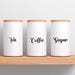 X3 Coffee Tea Sugar Jar Label Kitchen Decals Adhesive Canisters ...