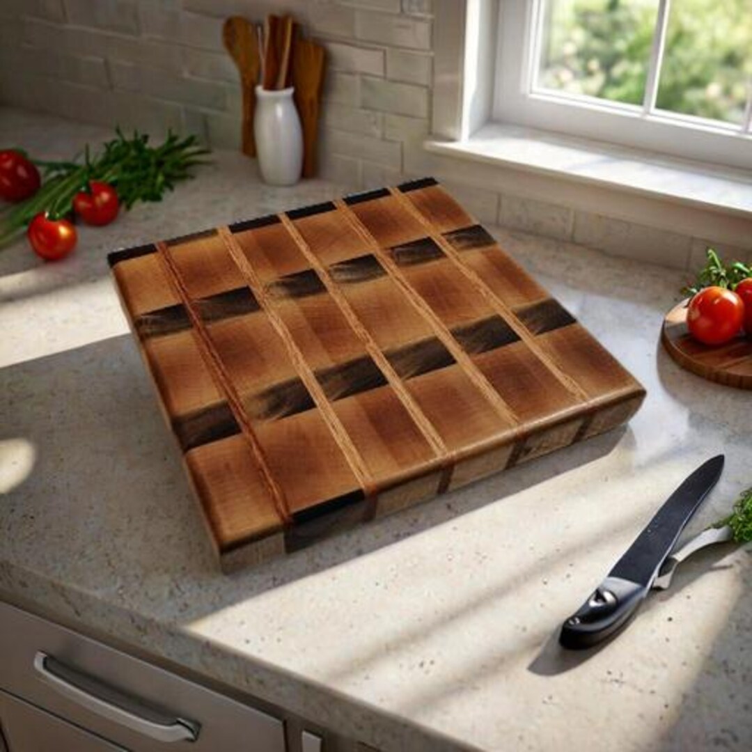 End Grain Prep Block Compact and Stunning - Etsy