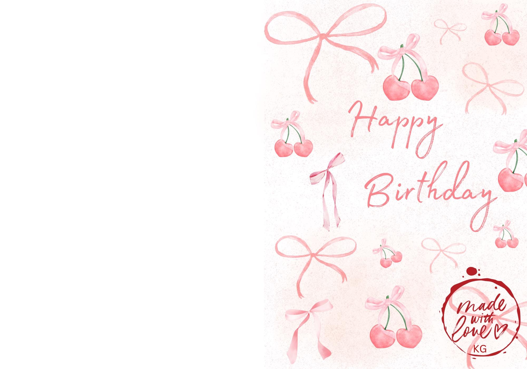 Bow Birthday Card - Etsy