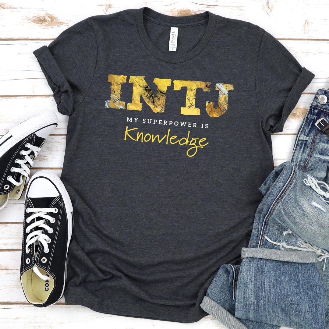 INTJ Knowledge is My Superpower Unisex Softstyle T-shirt, Introvert ...