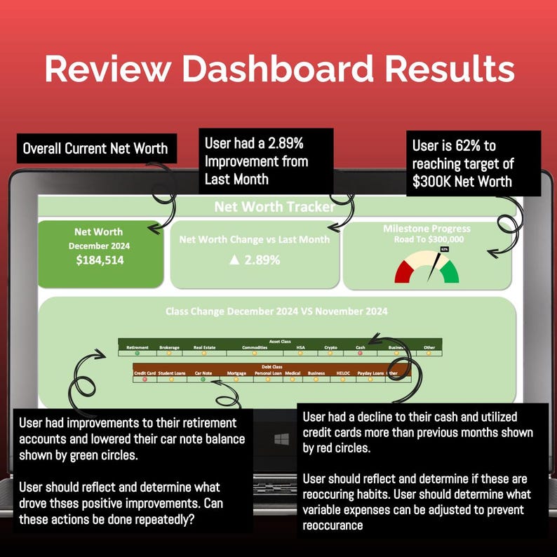 Windows Net Worth Tracker Excel Spreadsheet to Manage Assets ...
