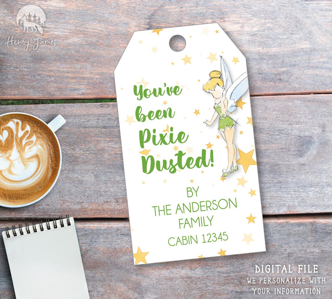 You've Been Pixie Dusted Tag, Tinker Bell Favor Tag, Disney Cruise ...
