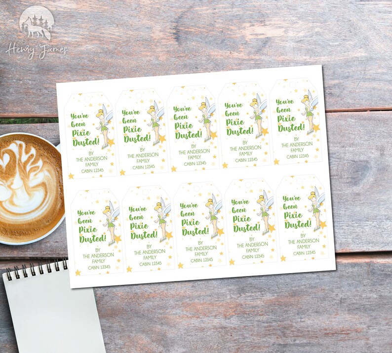 You've Been Pixie Dusted Tag, Tinker Bell Favor Tag, Disney Cruise ...