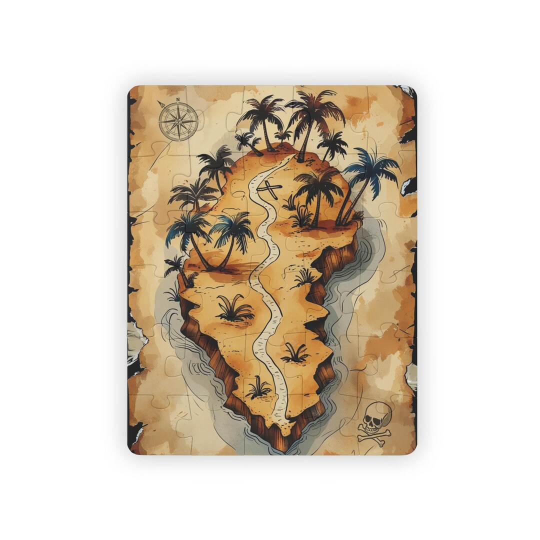 Kids' Puzzle, 30-piece Pirate Treasure Map Puzzle for Little ...
