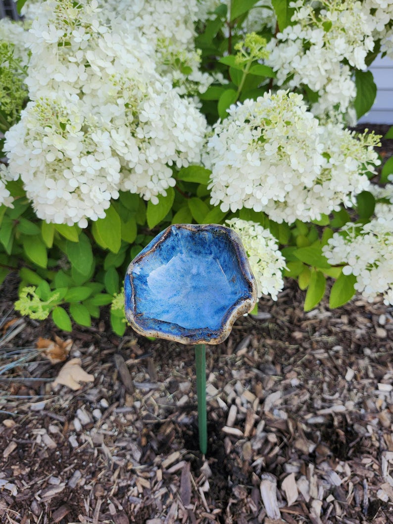 Ceramic Bee Watering Station Set, Garden Art Decor, Pollinator Puddler ...