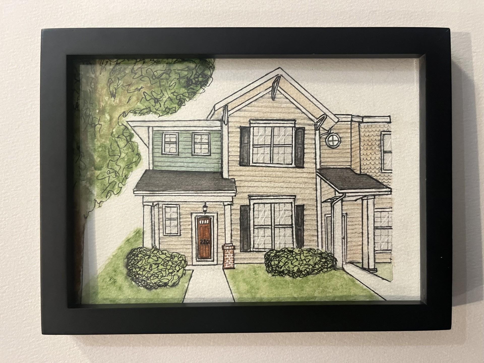 Custom Watercolor House Portrait, Housewarming Gift, Hand Painted House ...