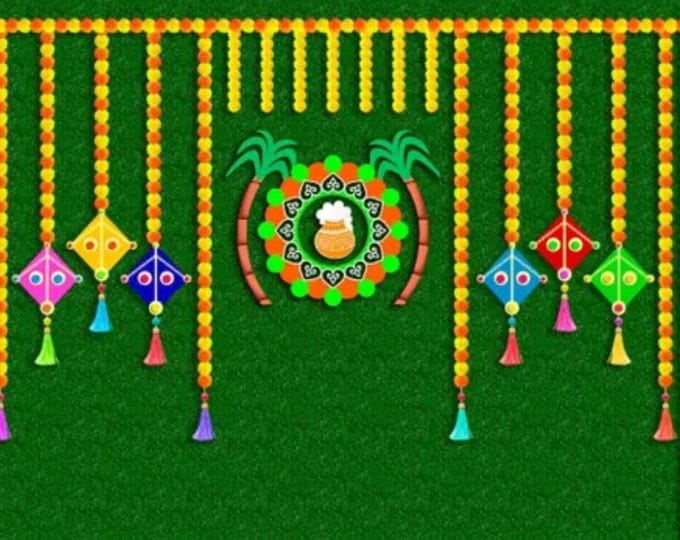 Traditional Pongal Backdrop - Etsy
