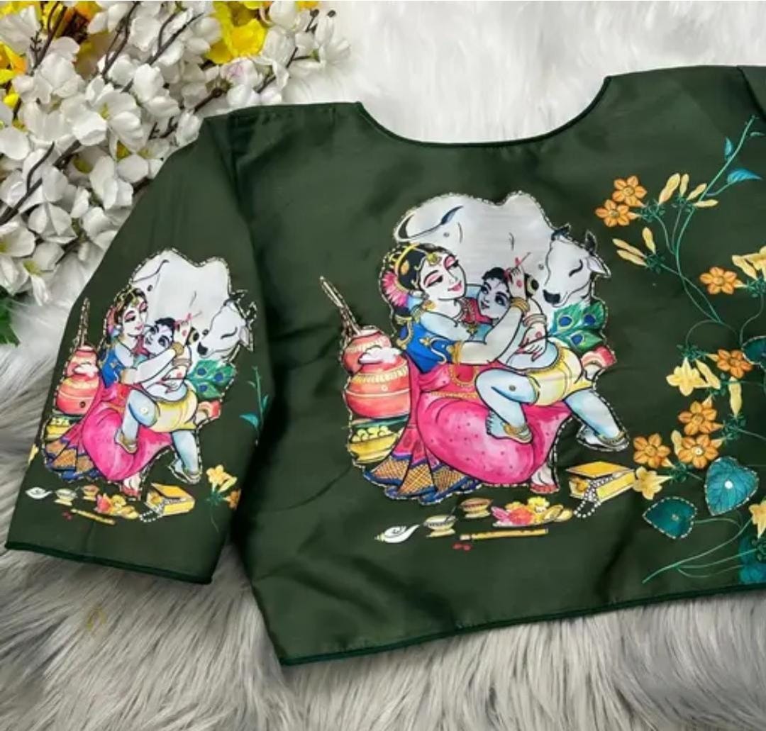 Tanjore Print Ready-made Work Blouses - Etsy Canada
