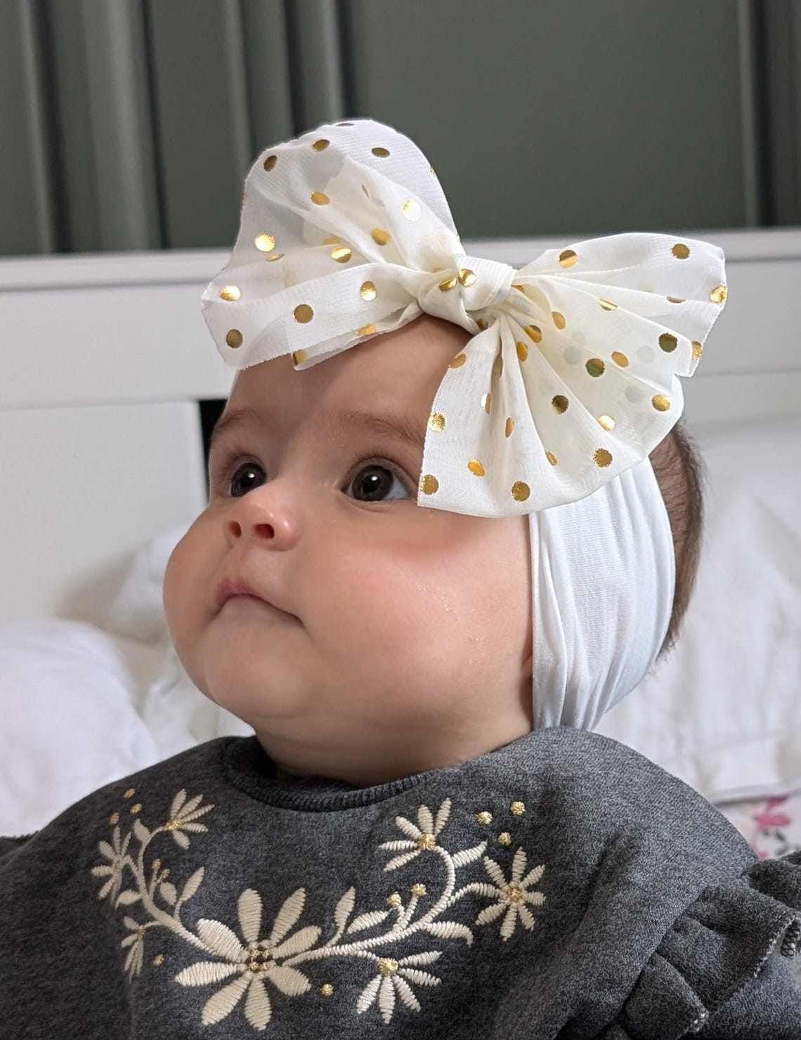 Baby Big Bow, Tulle Baby Girl, Hairbows, Baby Headband, Photography ...