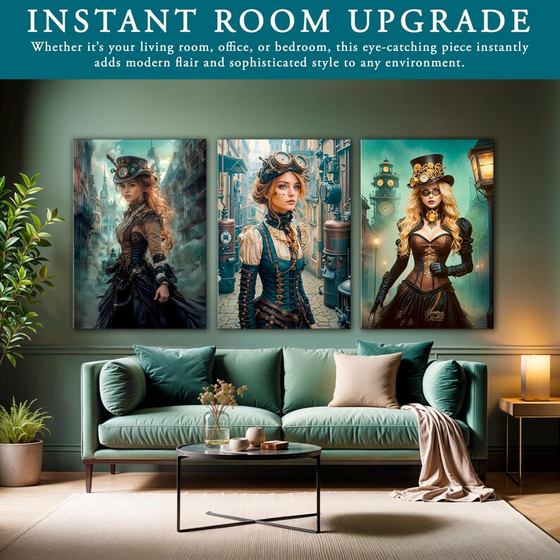 Steampunk Woman Canvas Art: Victorian Portrait With Gears - Etsy