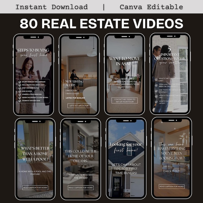 80 Real Estate Reels Template, Real Estate Social Media Videos, Real ...