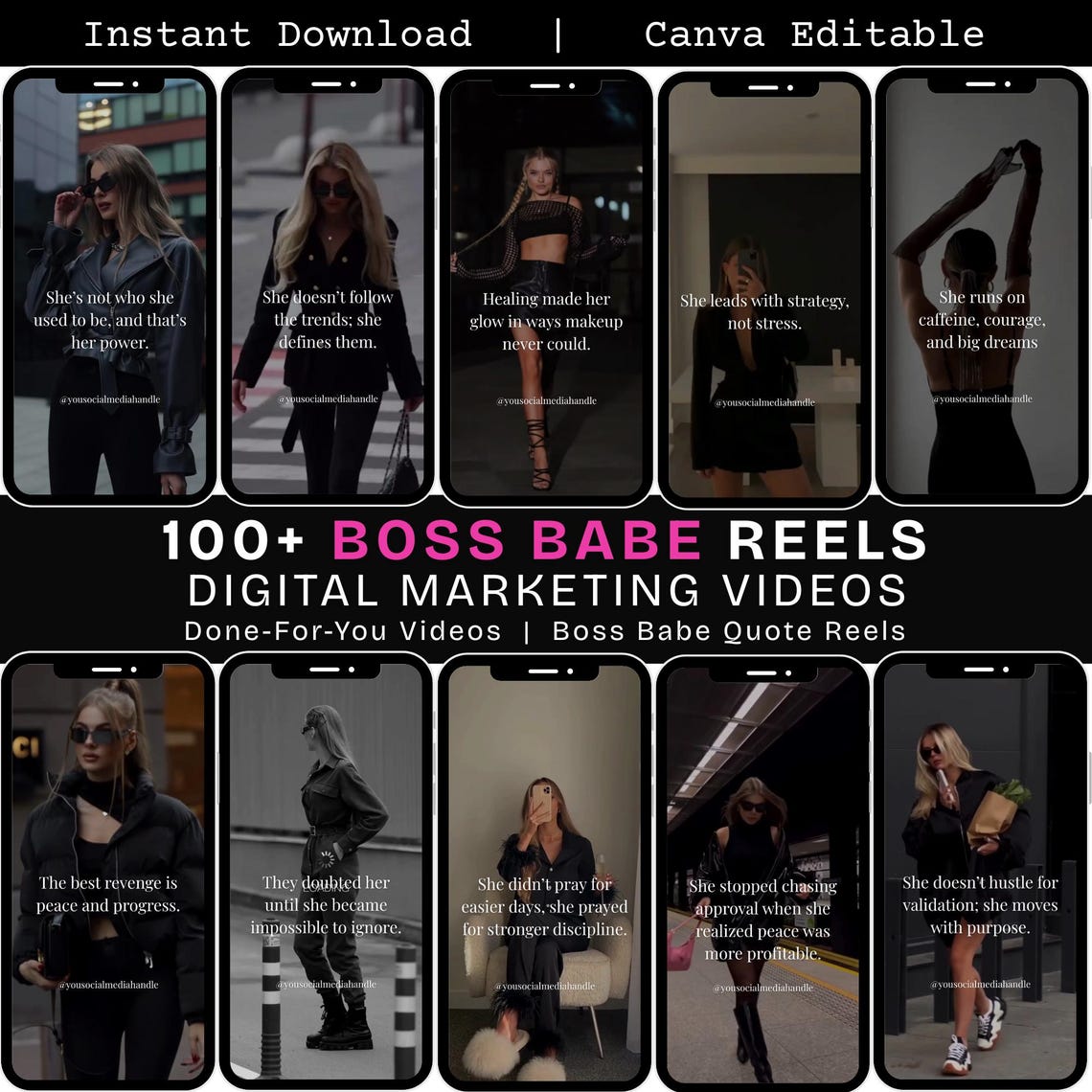 Instagram Reels Motivational Quotes Video Empowering Women Quote ...