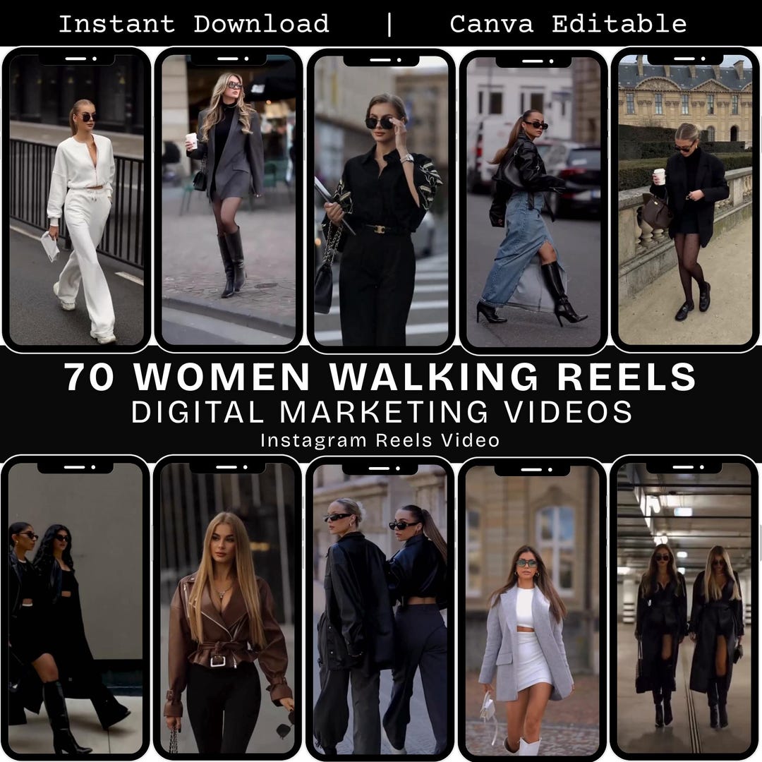 Aesthetic Faceless Women Reels Walking Reels Bundle Women, Digital ...