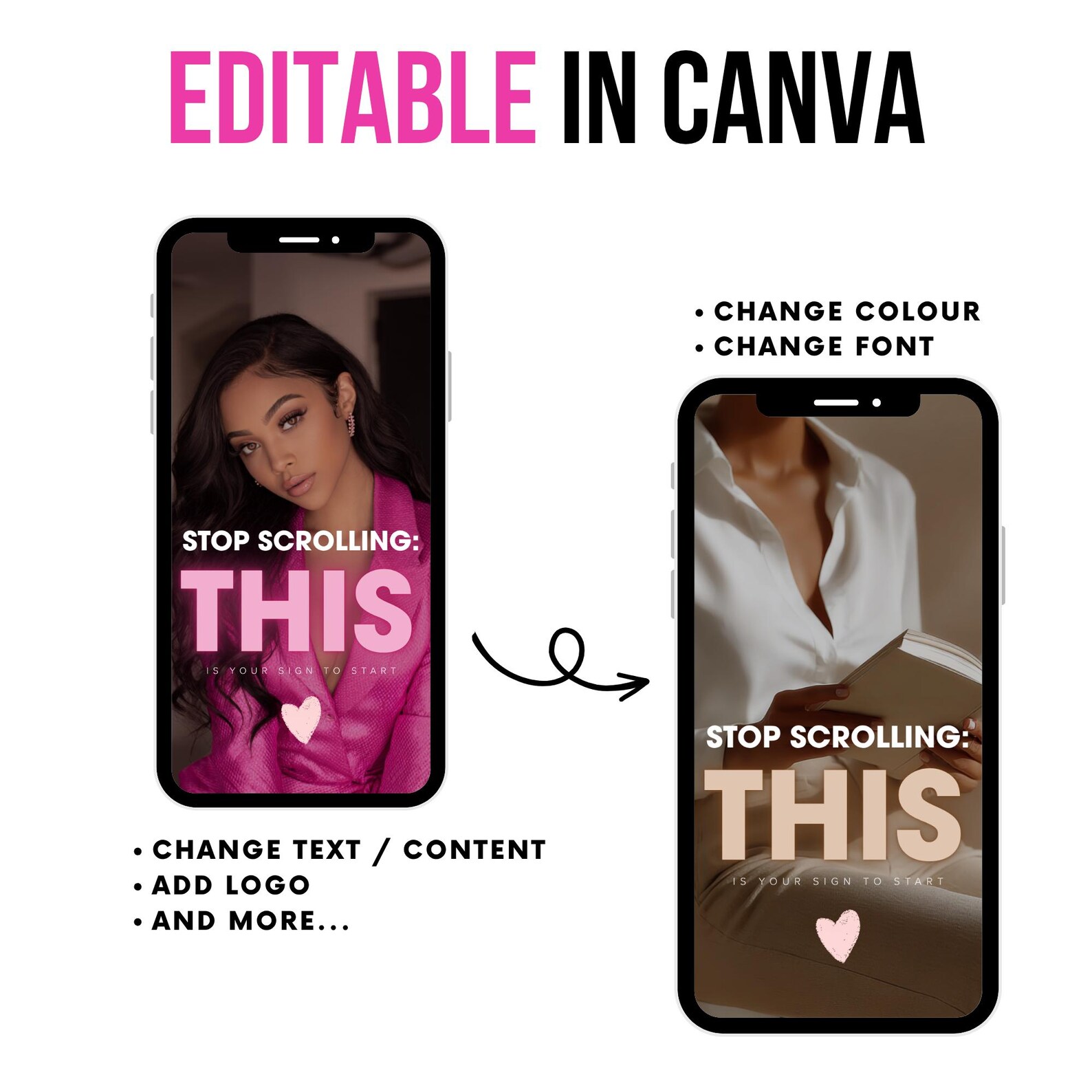 Faceless Instagram Reel Cover, Faceless Melanin Reels Canva Templates ...