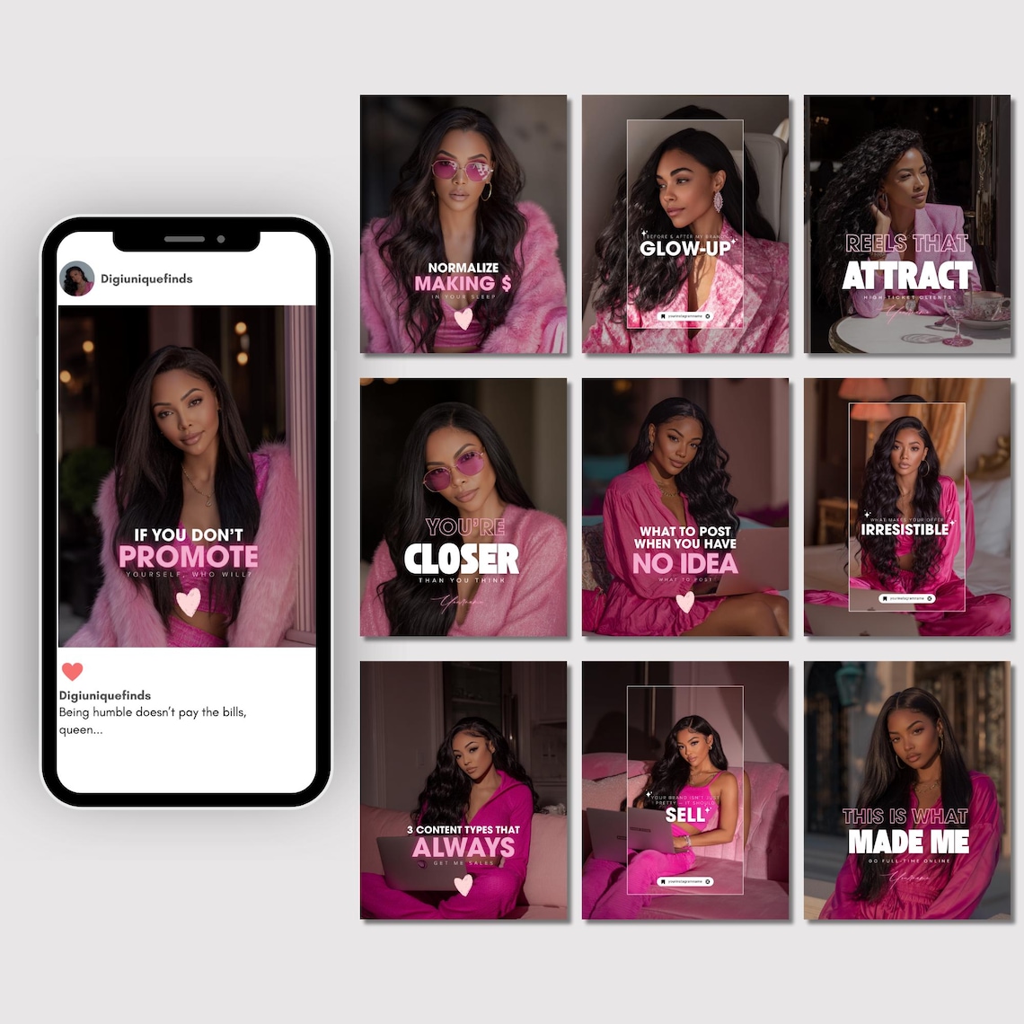 Faceless Instagram Reel Cover, Faceless Melanin Reels Canva Templates ...