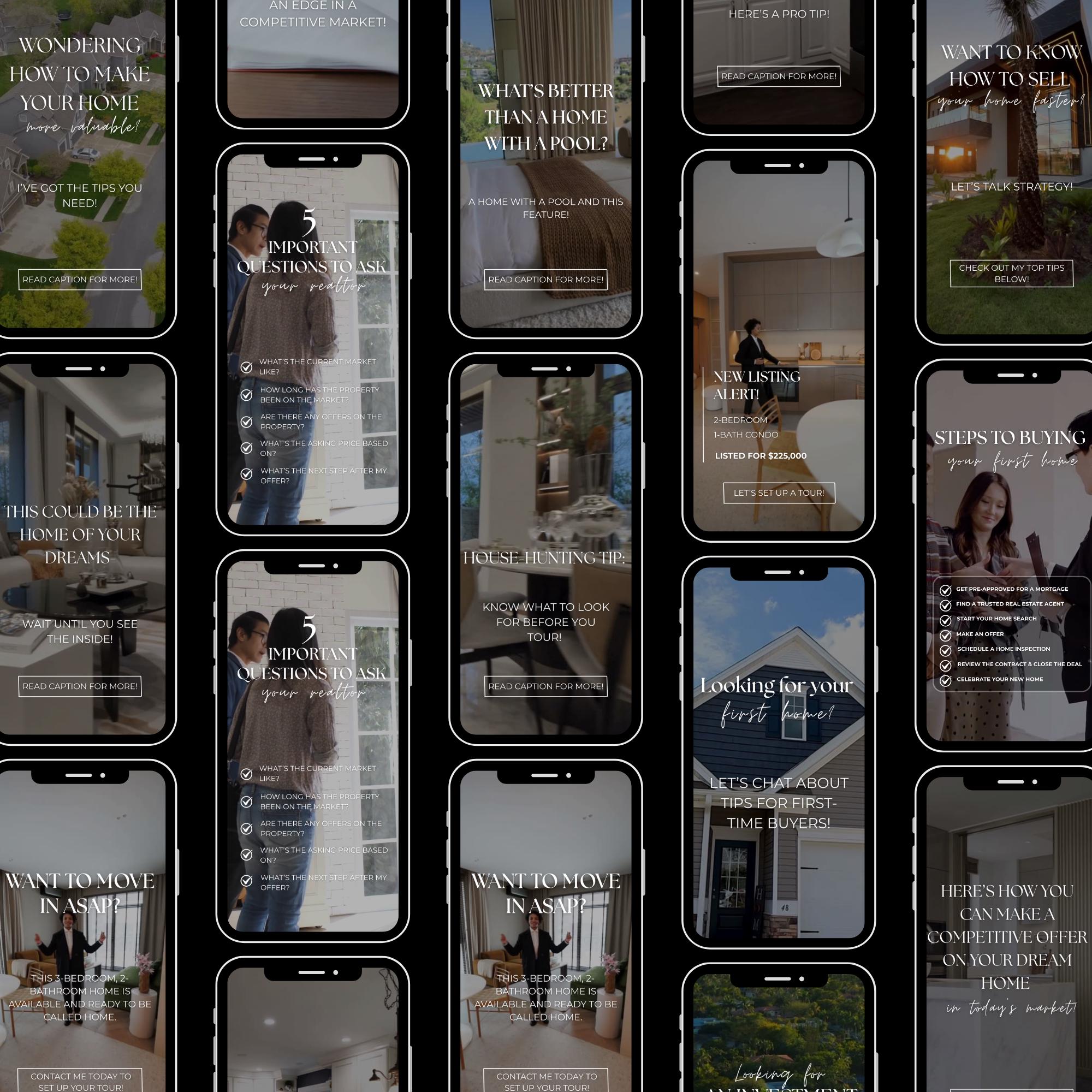 80 Real Estate Reels Template, Real Estate Social Media Videos, Real ...