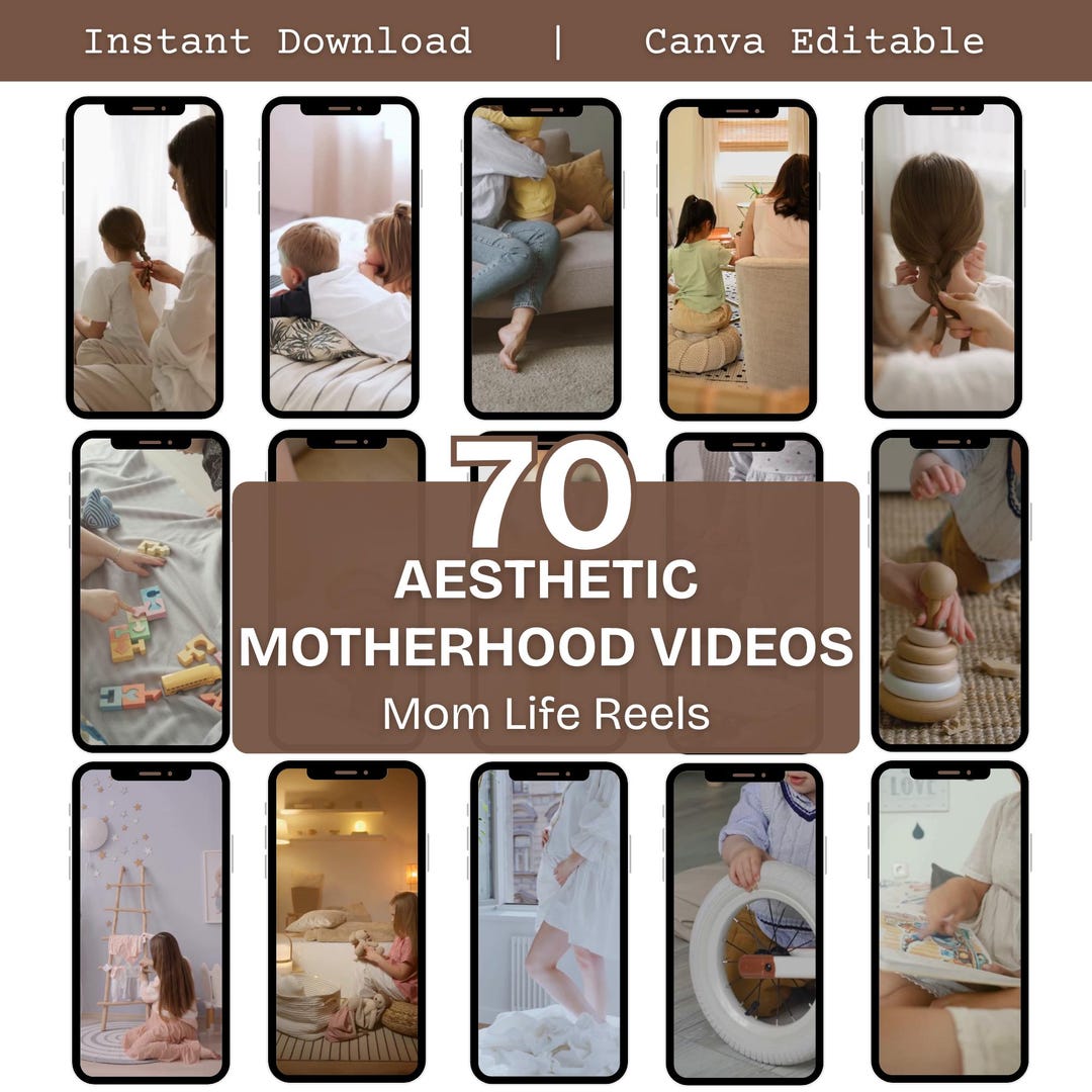 70 Aesthetic Motherhood Instagram Mom Reels, Faceless Video for Busy ...