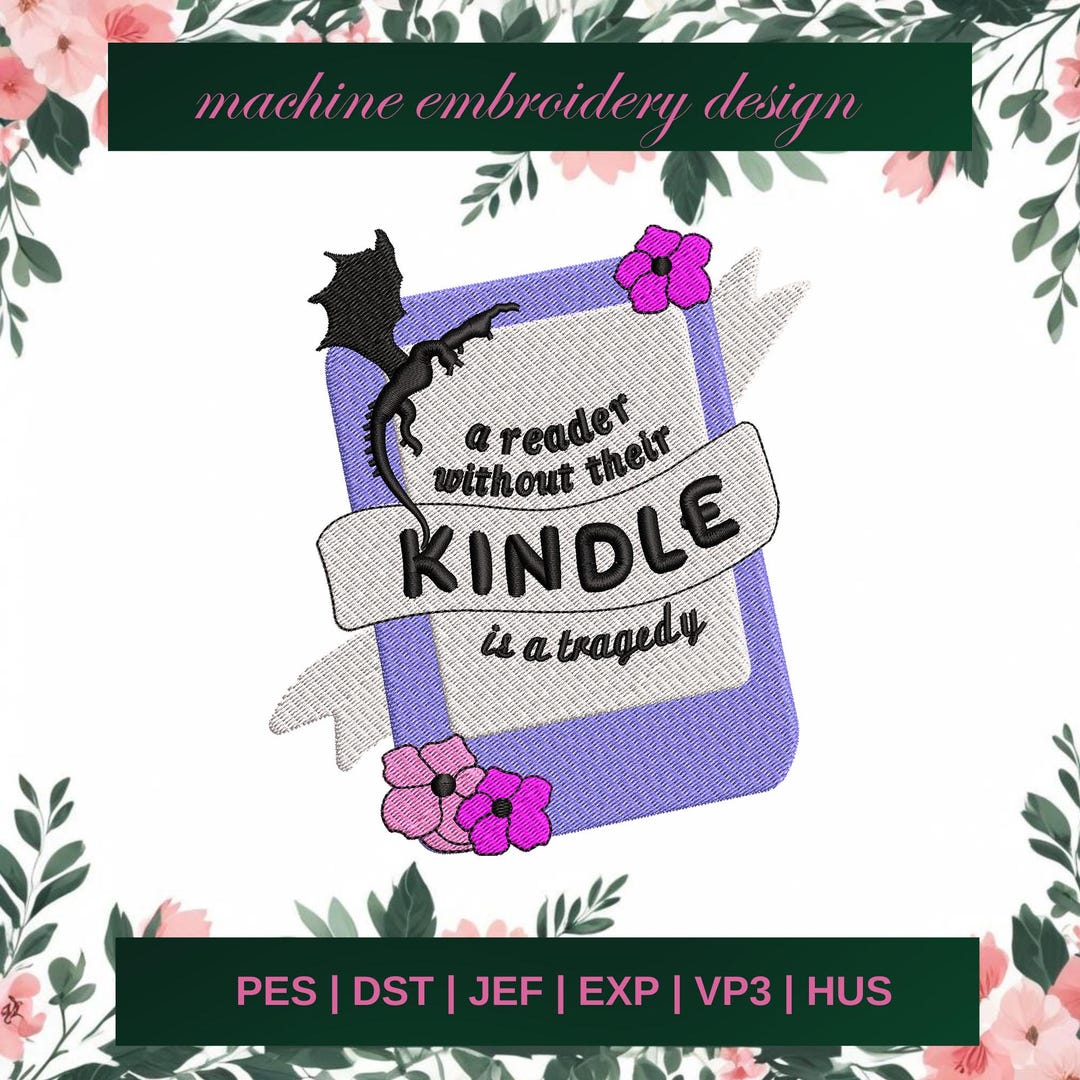 Bookish Embroidery Designs, Book Lover Machine Embroidery Designs ...