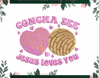 Concha Machine Embroidery Design + Pan Dulce - Etsy