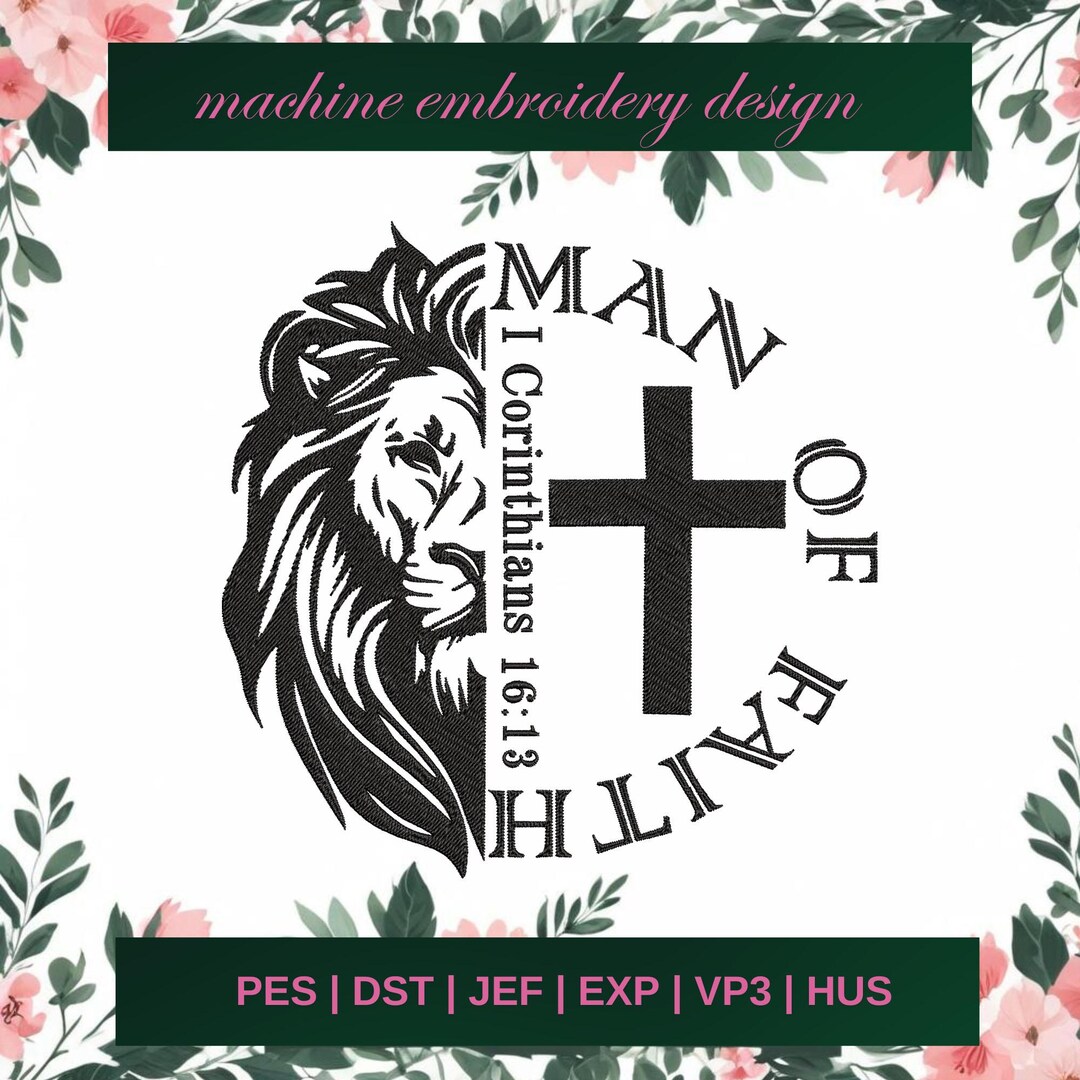 Man of Faith Embroidery Designs, Christian Machine Embroidery Designs ...