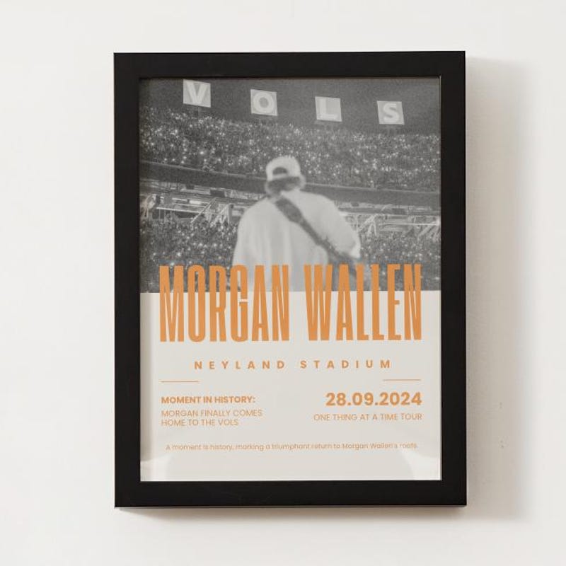 Morgan Wallen in Neyland Stadium Poster - Etsy New Zealand
