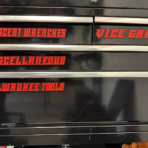 Custom 3D Printed Toolbox Labels – Magnetic Garage Tool Drawer Tags ...