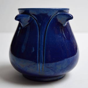 Hand Thrown Japanese MODERNIST AWAJI Blue Pottery Vase - Etsy