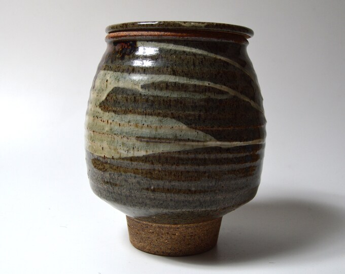 Signed DAVID SHANER Studio Pottery Covered Jar Archie Bray Foundation ...