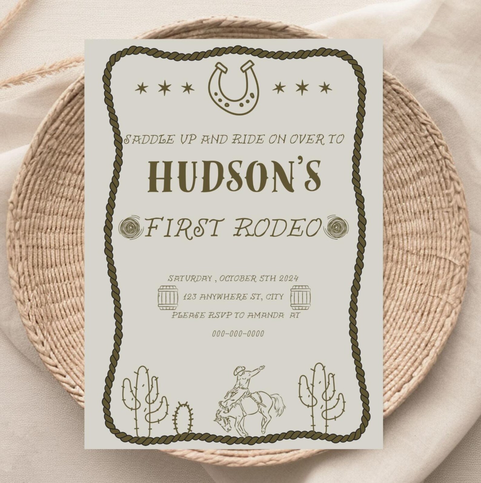 Western Rodeo Themed First Birthday Party Printables Package. Includes ...