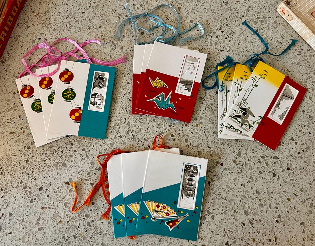 Vintage Japanese Fancy Bridge Tally Cards 12 - Etsy