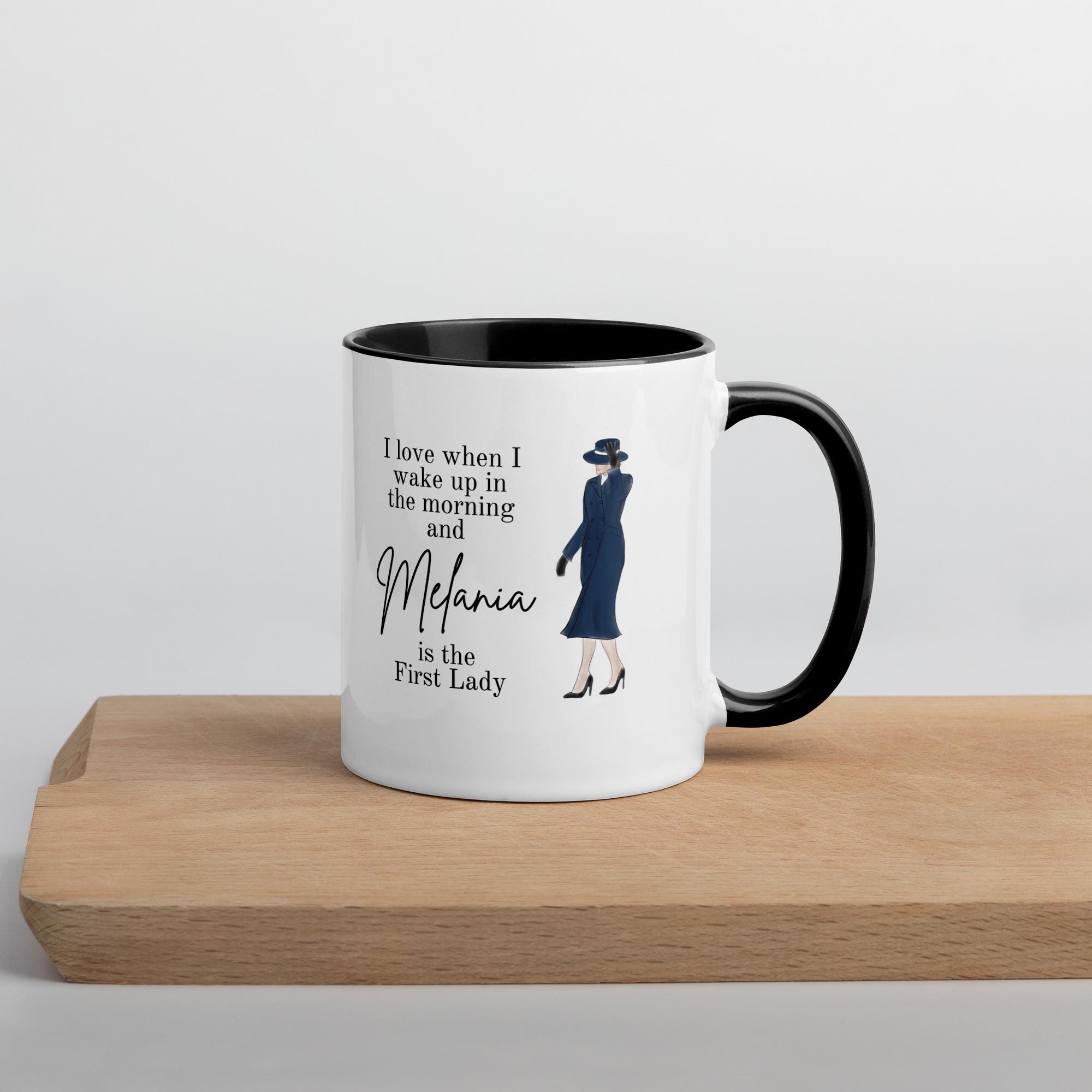 Melania Trump - First Lady Inauguration Day Outfit Mug With Color ...